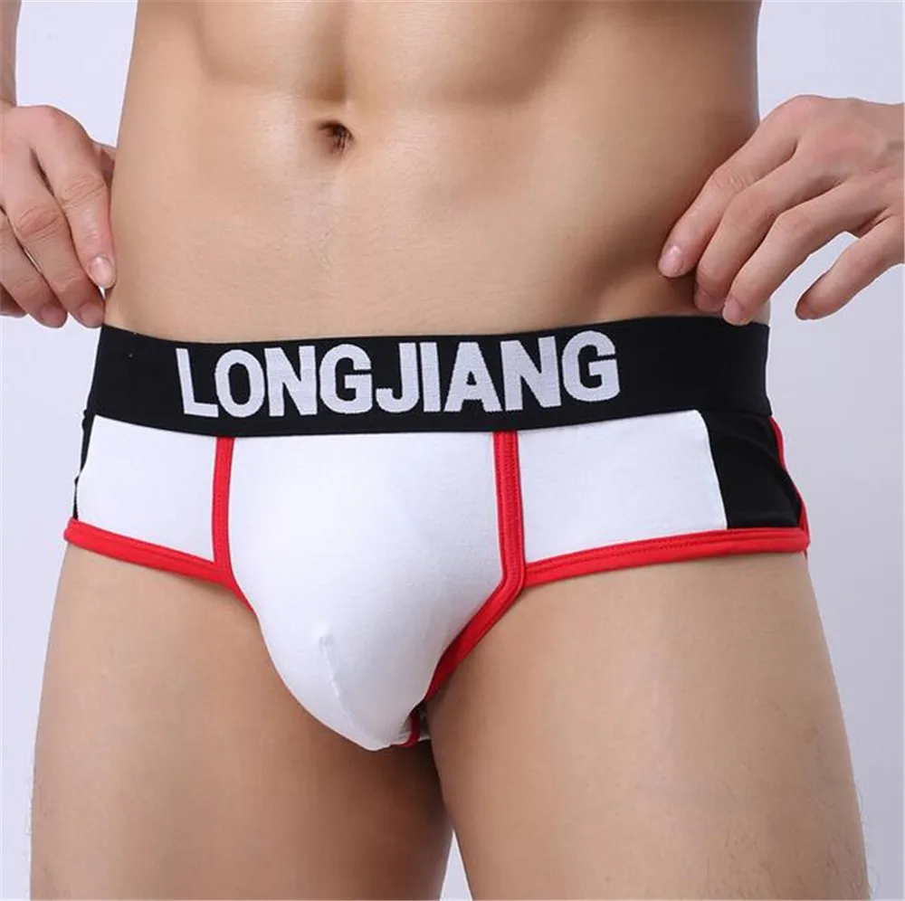 2017 Mens Cotton Briefs Sexy Patchwork Briefs Underwear Breathable