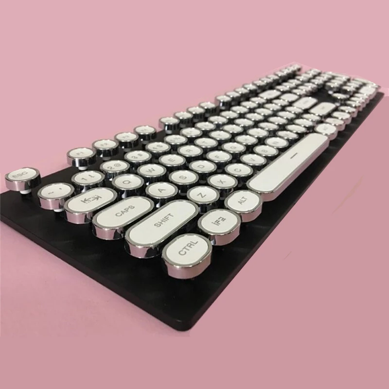 DIY Keycap Retro Steam Punk Typewriter Mechanical Keyboard caps 104 ...