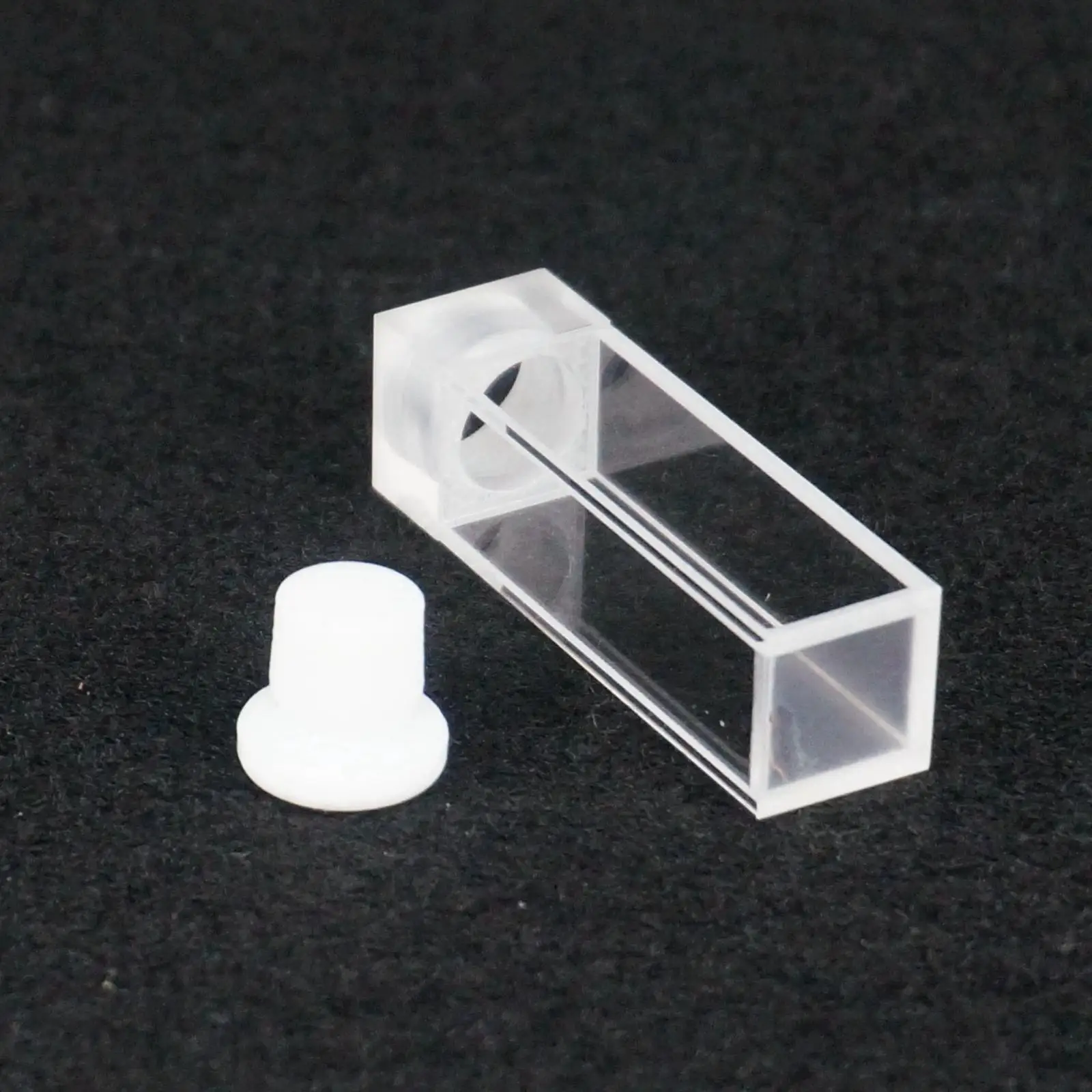 3.5ml 10mm Path Jgs1 Quartz Cuvette With Stopper For Fluorescence ...