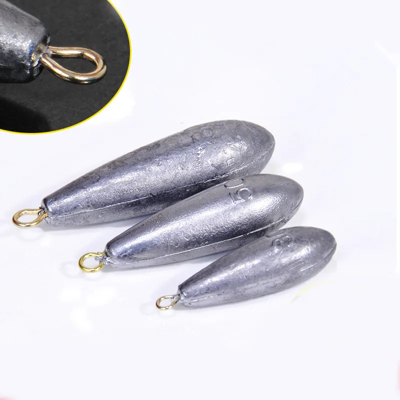 Fishing-Tackle-Accessories-Lead-Sinker-10g-150g-Water-Drop-Salix-Leaf ...