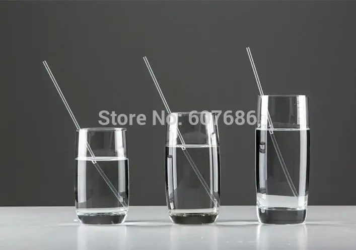 1000 Pieces 3*210mm Clear Transparent Slim Drinking Straws Iced Tea ...