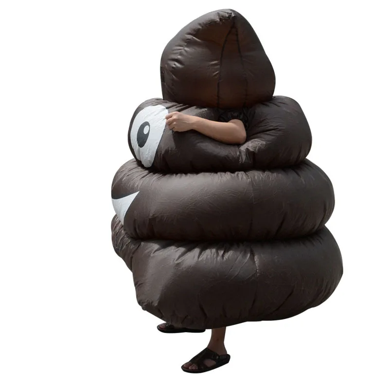 Inflatable Emoji Poop Pile Costume Adult Halloween Shit Stool Feces ...