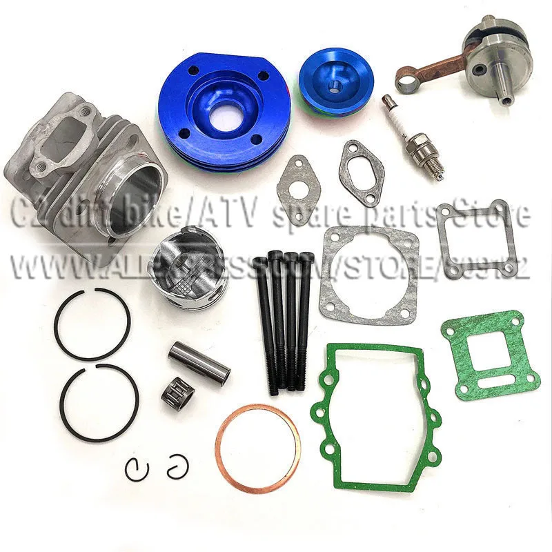 High Performance 44mm Big Bore Top End Kit 49cc 2 Stroke Mini ATV Quad ...