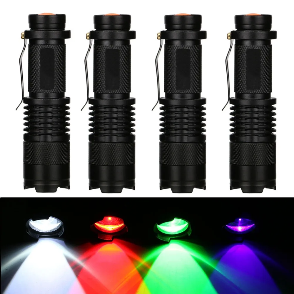 Cree Led Uv Flashlight 395nm Violet Light Purple/green/red /white ...