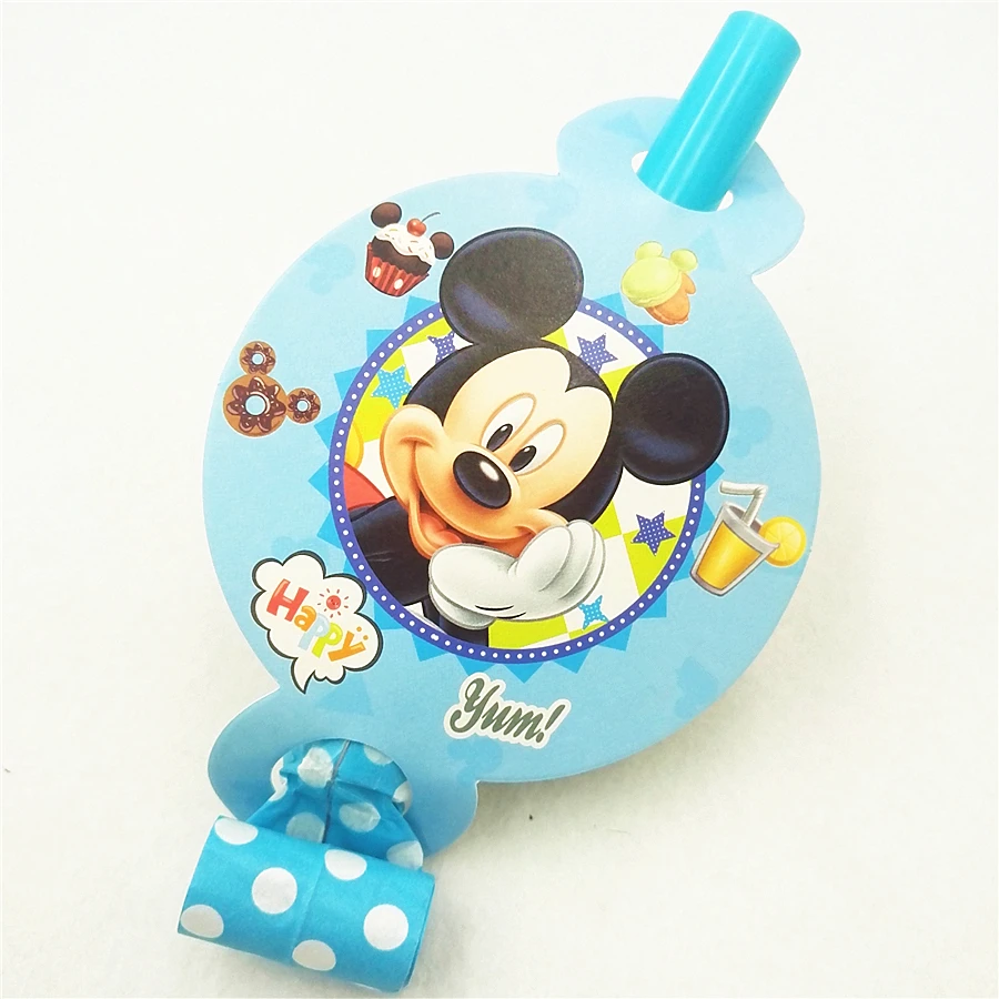 6pcs/set Mickey Mouse Party Supplies Noise Maker/Blowout Cartoon Theme ...