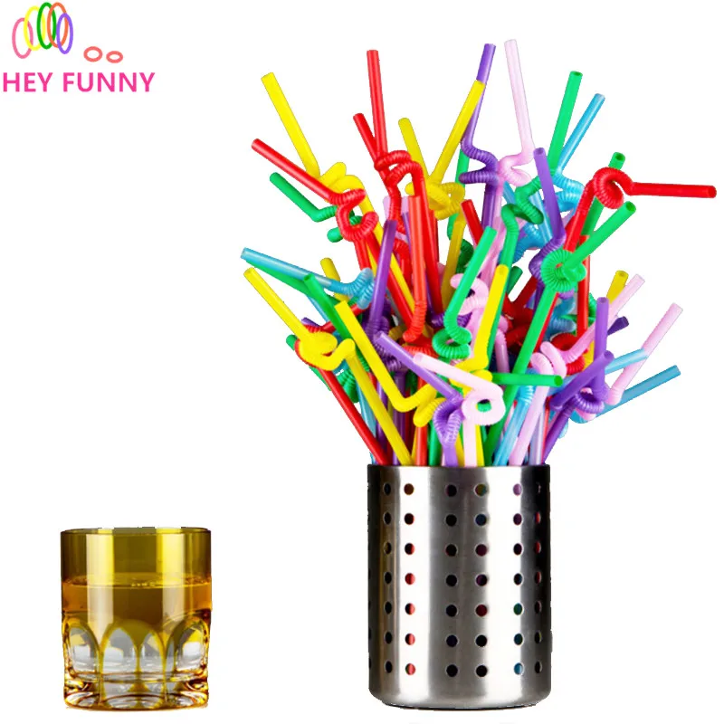 Plastic Drinking Straw 80pcs/Lot Multicolor Wedding Party Straws Event ...
