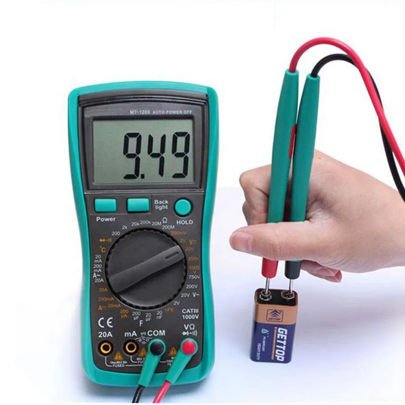 Professional Digital Multimeter Handheld Electric Meter With Lcd ...