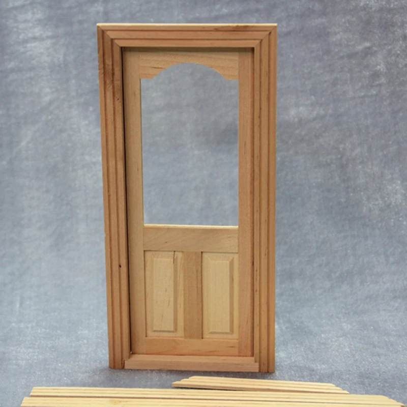 Diy 1:12 Scale Door Open Inside Wooden Miniature Dollhouse Door Models ...
