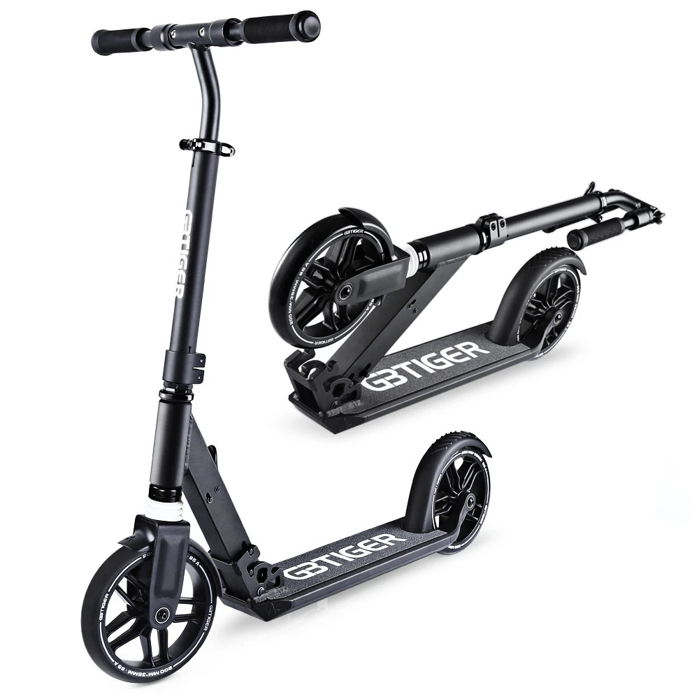 GBtiger-Foldable-Adult-Kick-Scooter-220Lb-Weight-Limit-with-Adjustable ...