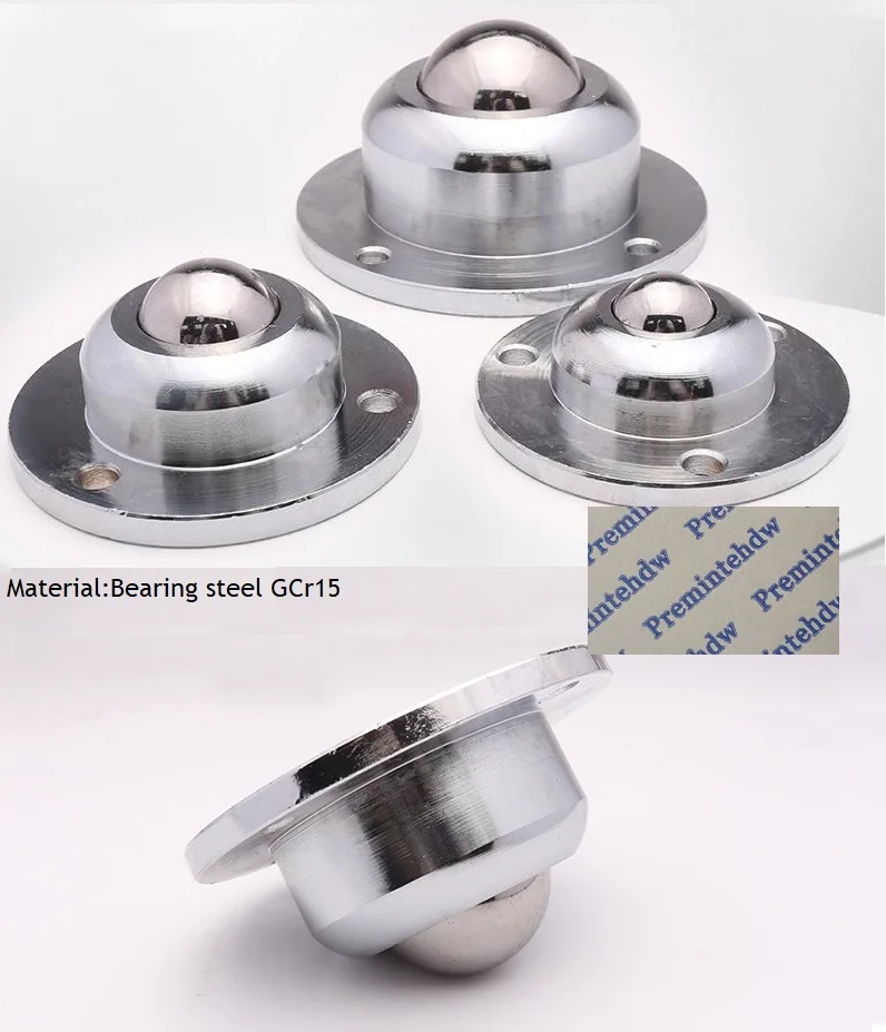 2Pcs/Lot Heavy Duty Bearing Steel Ball Caster Wheel Roller Ball Bearing ...