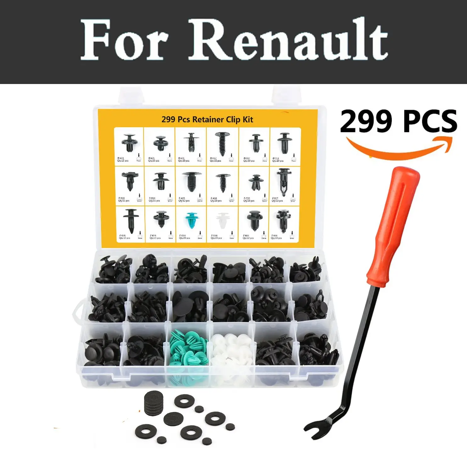 299x Car Push Pin Rivet Rivets Push Pin Fasteners Tool Rivets For ...