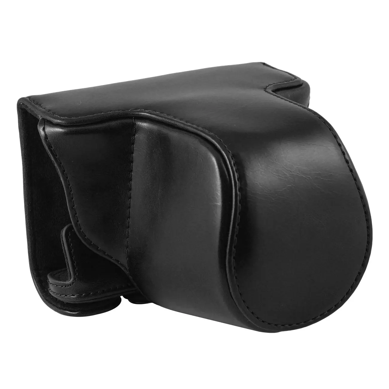 PU leather camera case bag with Shoulder Belt suitable for mirrorless ...