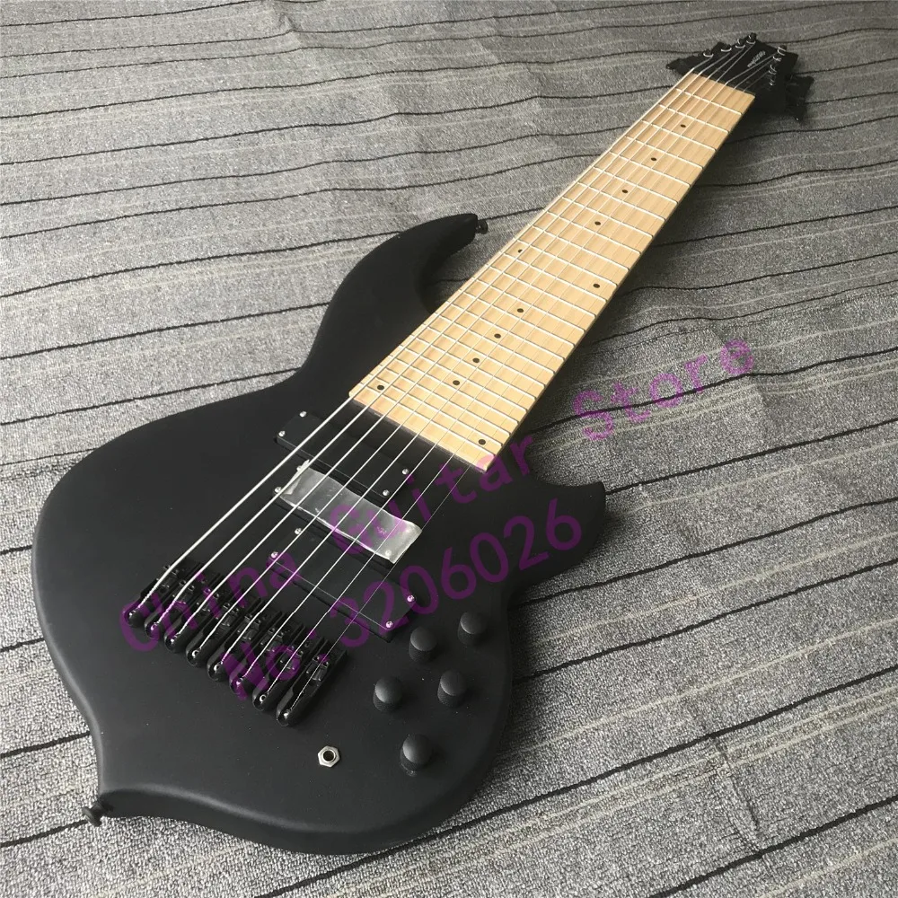 Custom shop ;New Arrival 8 strings bass guitar;black hardware;5Ply neck ...