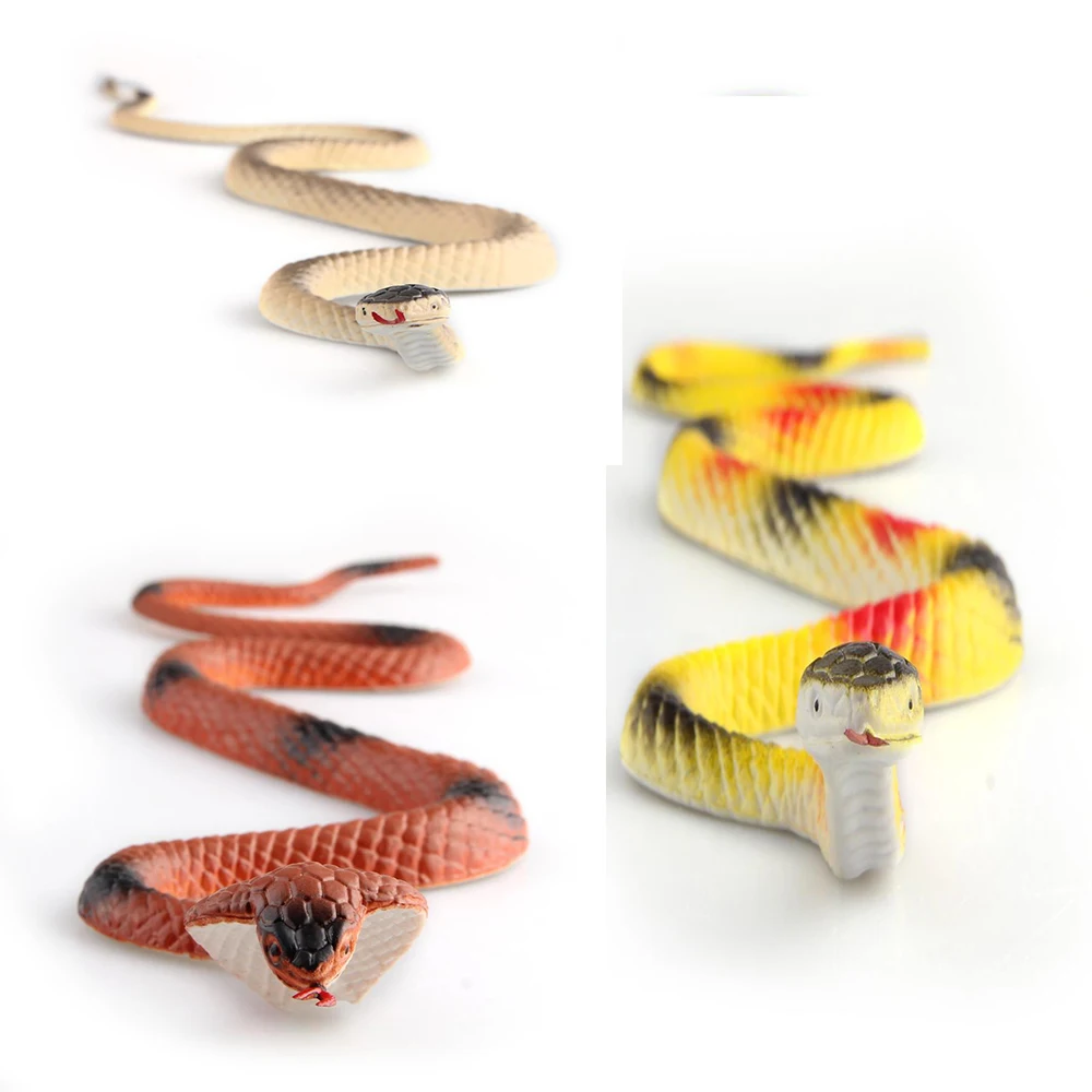 New Soft Rubber Realistic Snake Vinyl Plastic Figure Kids Toy Joke ...
