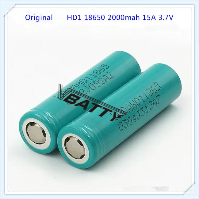 Mejor venta para LG HD1 18650 2000 mAh 3.7 V baterías recargables 15A ...