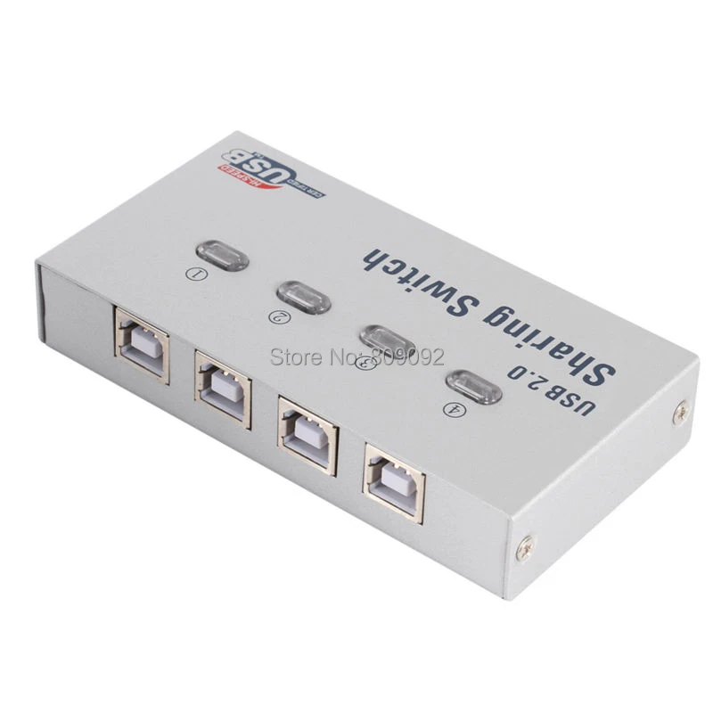 4 Ports Usb 2.0 Sharing Switch 4 In 1 Out Usb Switcher Adapter Box Selector Box Usb Hub For Pc ...