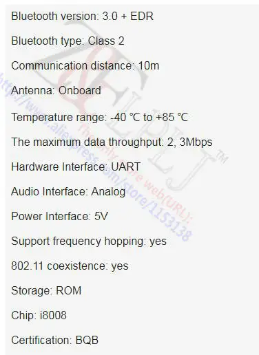 I140 Ivt/bc8 Bluetooth-compatible 3.0 + Edr Data Audio Module \ I140 ...