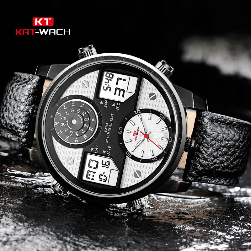 KAT WACH Men Sport Quartz Watch Led Running Fitness Watch Rose Gold ...