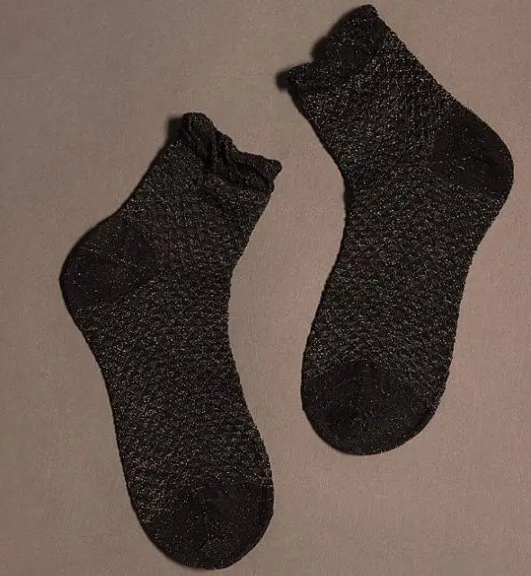 shiny socks short shimmer ripple sock with glittery thread free ship ...