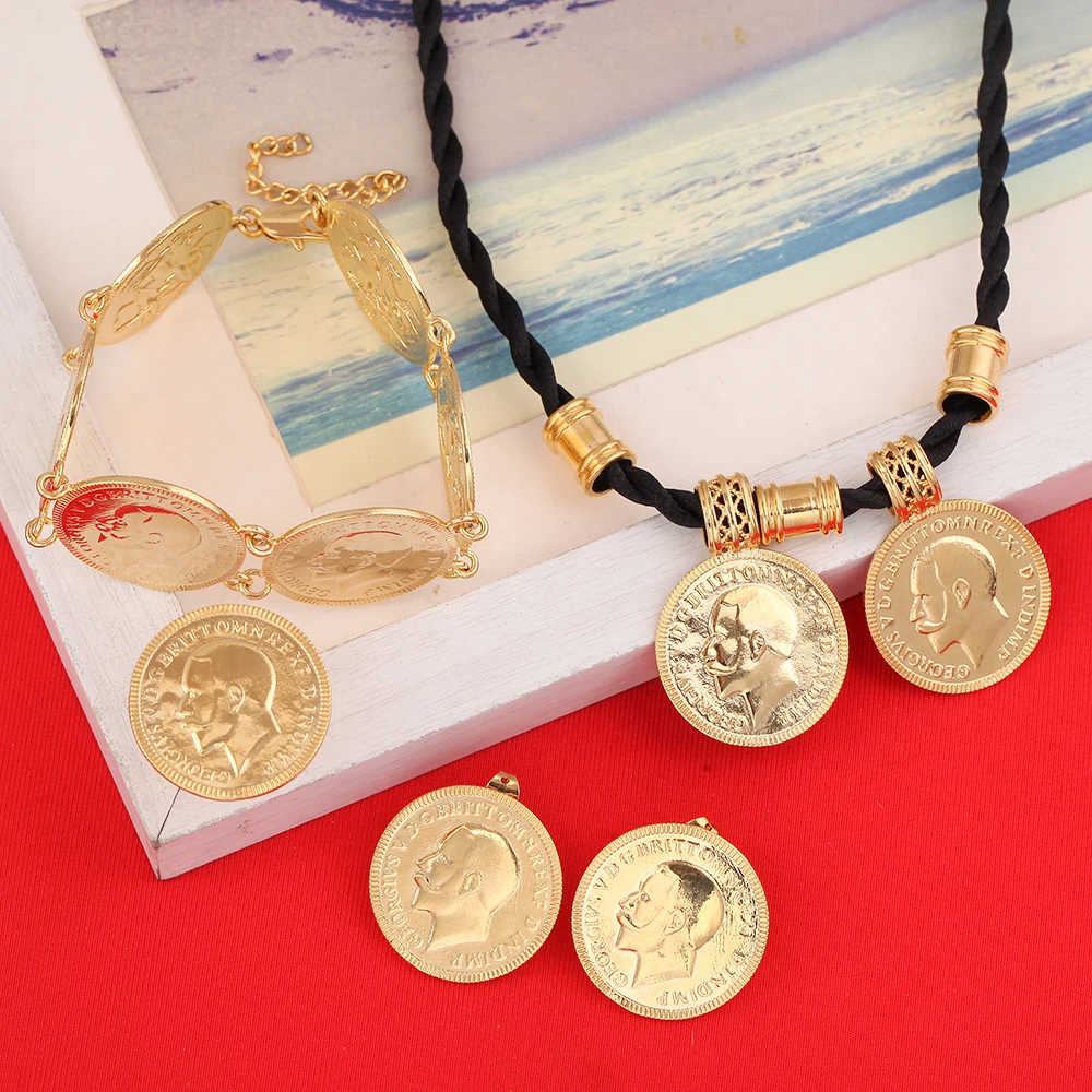 Ethiopian Gold Coin Jewelry Sets Ethiopian Coin Set Coin Necklace ...