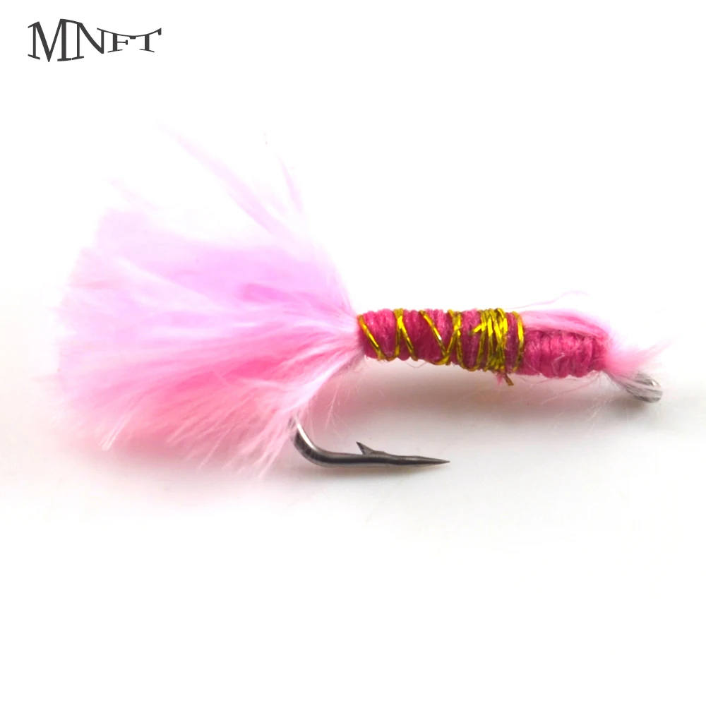 MNFT-10Pcs-10-Dry-Hook-Fly-Lures-Pink-Woolly-Bugger-Fly-Fishing-Trout ...