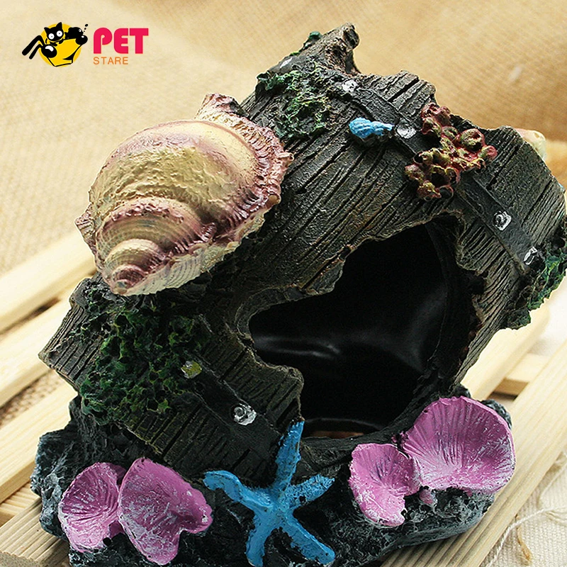 Decor for the Aquarium Decoration Barrel Resin Ornament with Artificial ...