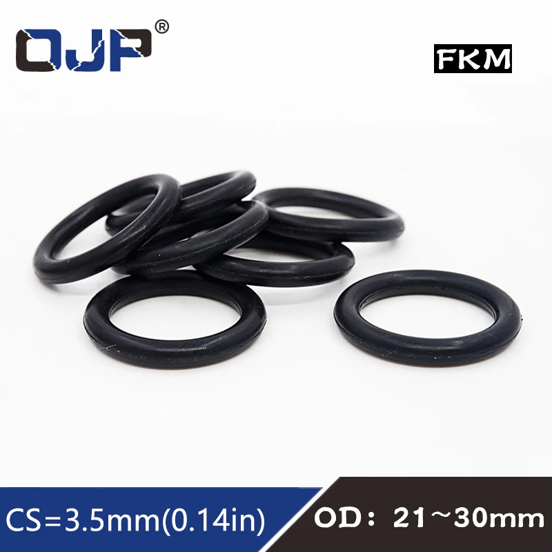 Anillo de goma de flúor negro FKM Oring Seal CS, lote de 5 unidades ...