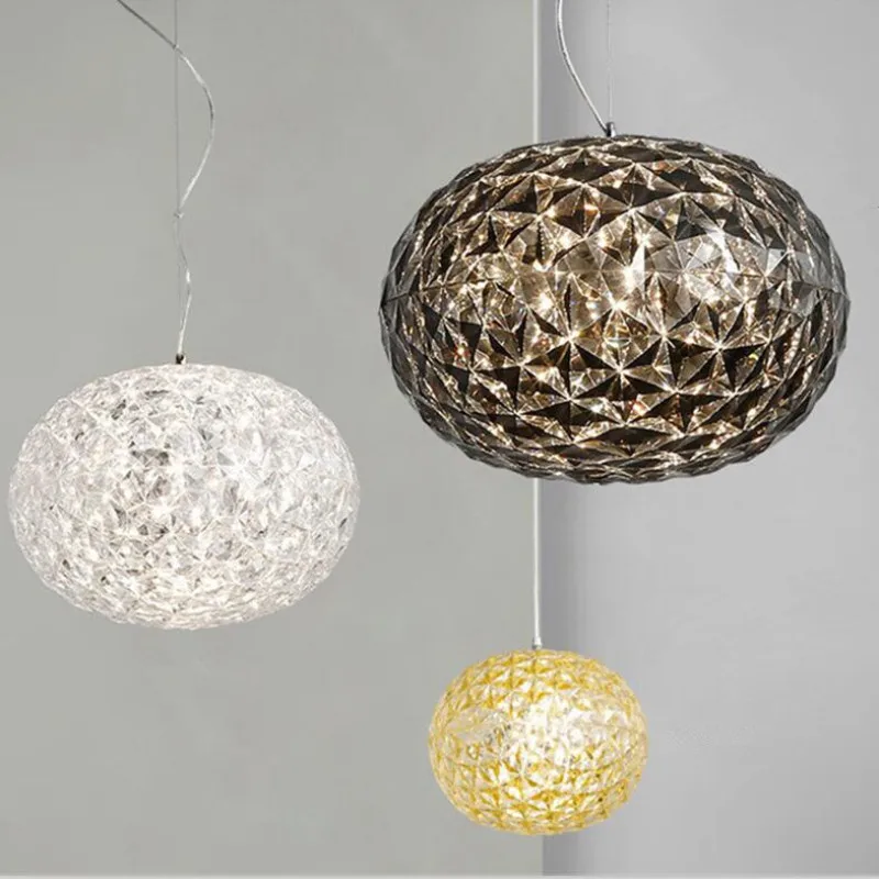 Modern Crystal Ball Parlor Led Pendant Light Living Room Bedroom ...