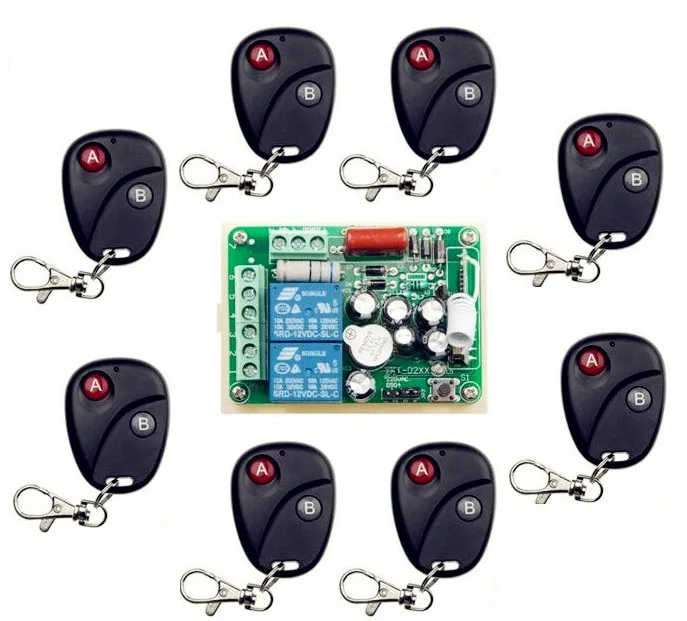 AC220V 2CH 2Channe Wireless Remote Control Switch System teleswitch 1 ...