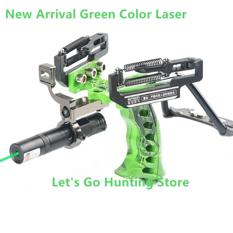 Velocity Hunting Slingshot Laser Green Dot Aiming Target Sling Bow Shot ...