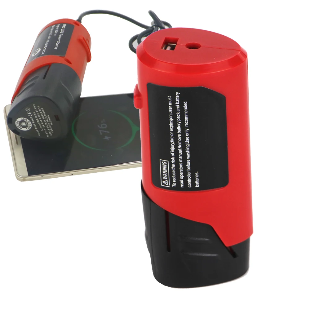 Usb Adapter Charger Use Milwaukee M12 Power Tools Batteries Power Bank ...