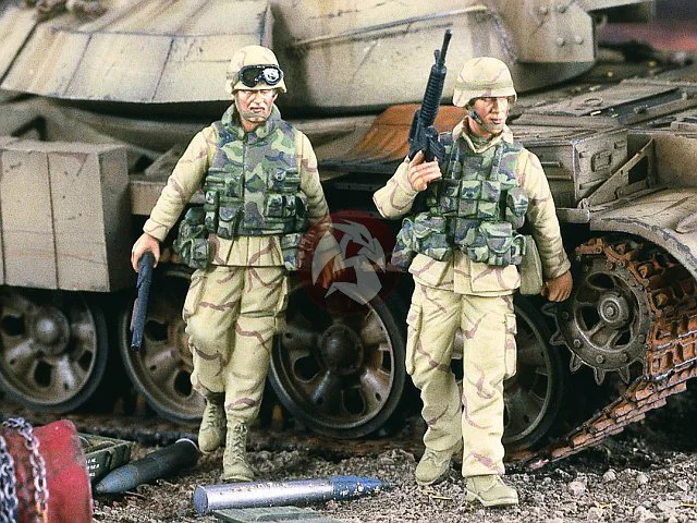 Free Shipping 1/35 Scale Unpainted Resin Figure Iraq War US Army 2 ...