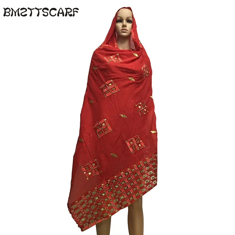 2019 New African women scarf embroidered women headscarf with stones ...