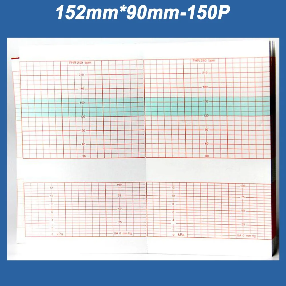 Papel de monitor fetal Edan F2 F3 F6 F9 GE170 152*90 150 papel gráfico ...