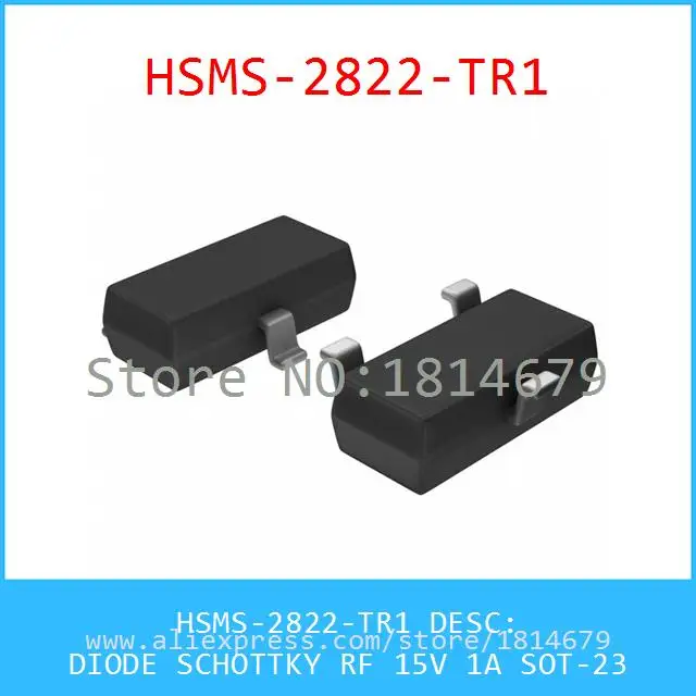 Free Shipping 3PCS/lot HSMS 2822 TR1 DIODE SCHOTTKY RF 15V 1A SOT 23 2822 HSMS 2822|rf|rf diode ...