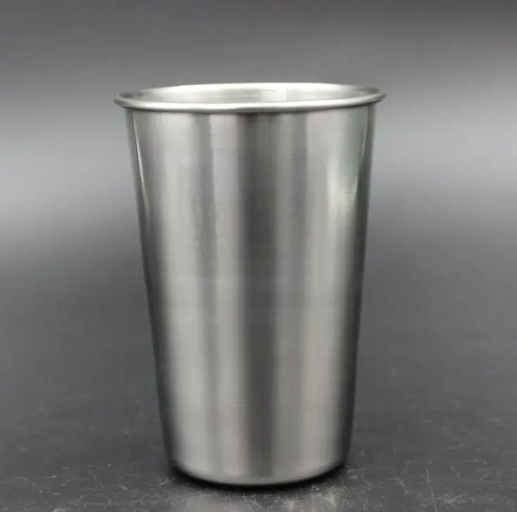 100pcs-lot-500ML-Stainless-Steel-Cups-16oz-Tumbler-Pint-Glasses-Metal ...