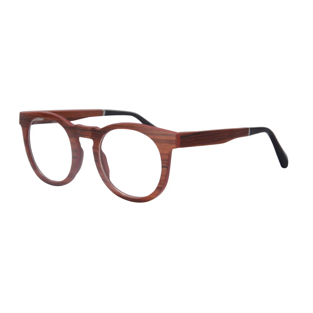Shinu High Quality Round Vintage Wood Glasses Frame Myopia Eyeglasses Wooden Eyeglass Frame