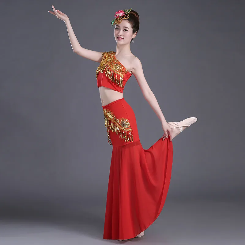 Dai Ethnic Dance Costumes New Yunnan Ethnic Minority Classical Peacock ...