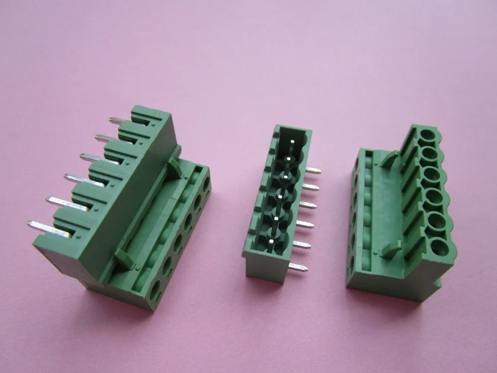 60 Pcs Close Angle 6 pin/way Pitch 5.08mm Screw Terminal Block ...