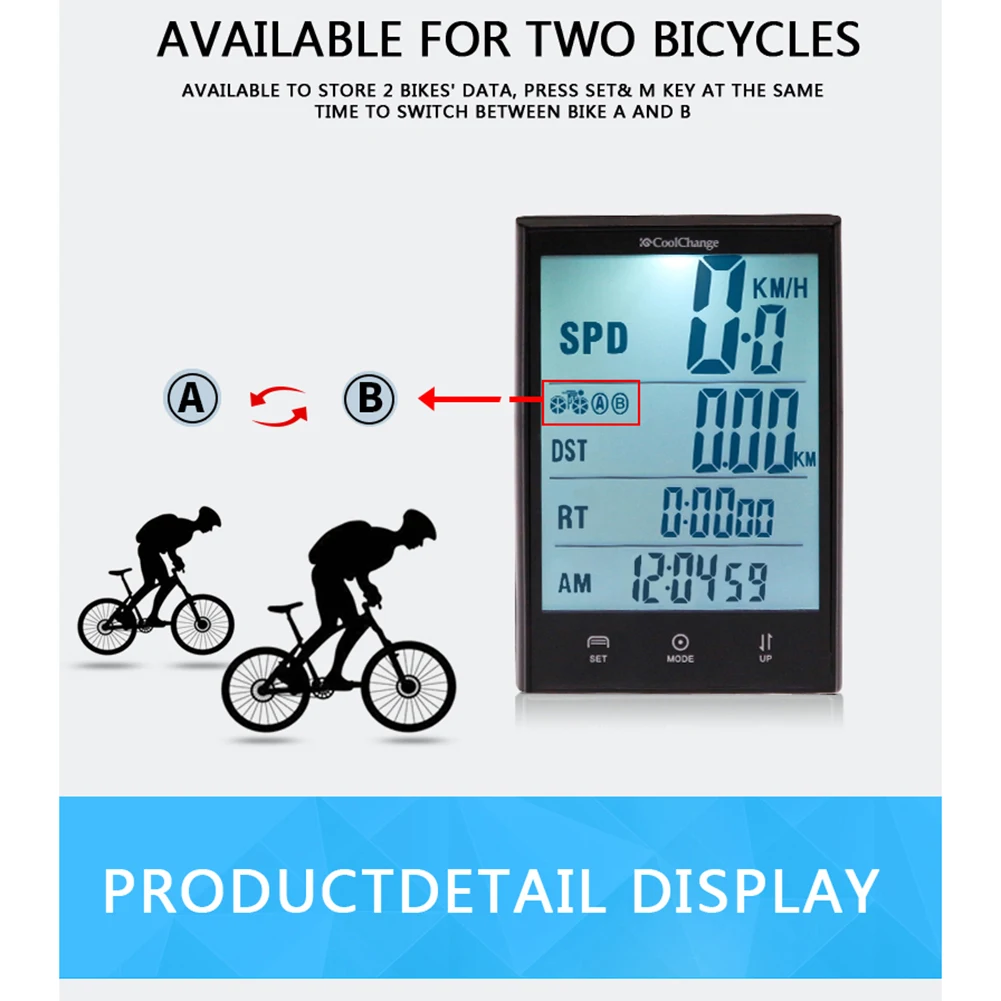 Bicycle Speedometer SpeedMeter Wireless Cycling Computer Mountain Bike ...