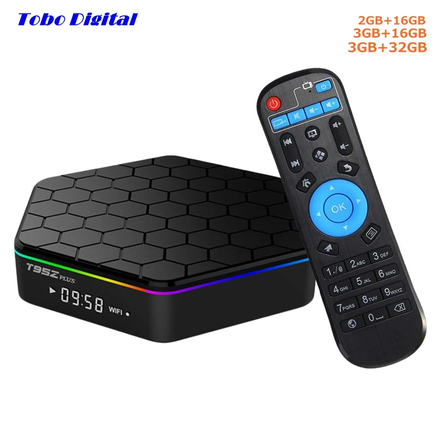 T95Z Plus Amlogic S912 Android TV BOX 2GB 16GB Media player 4K HD2.4G ...
