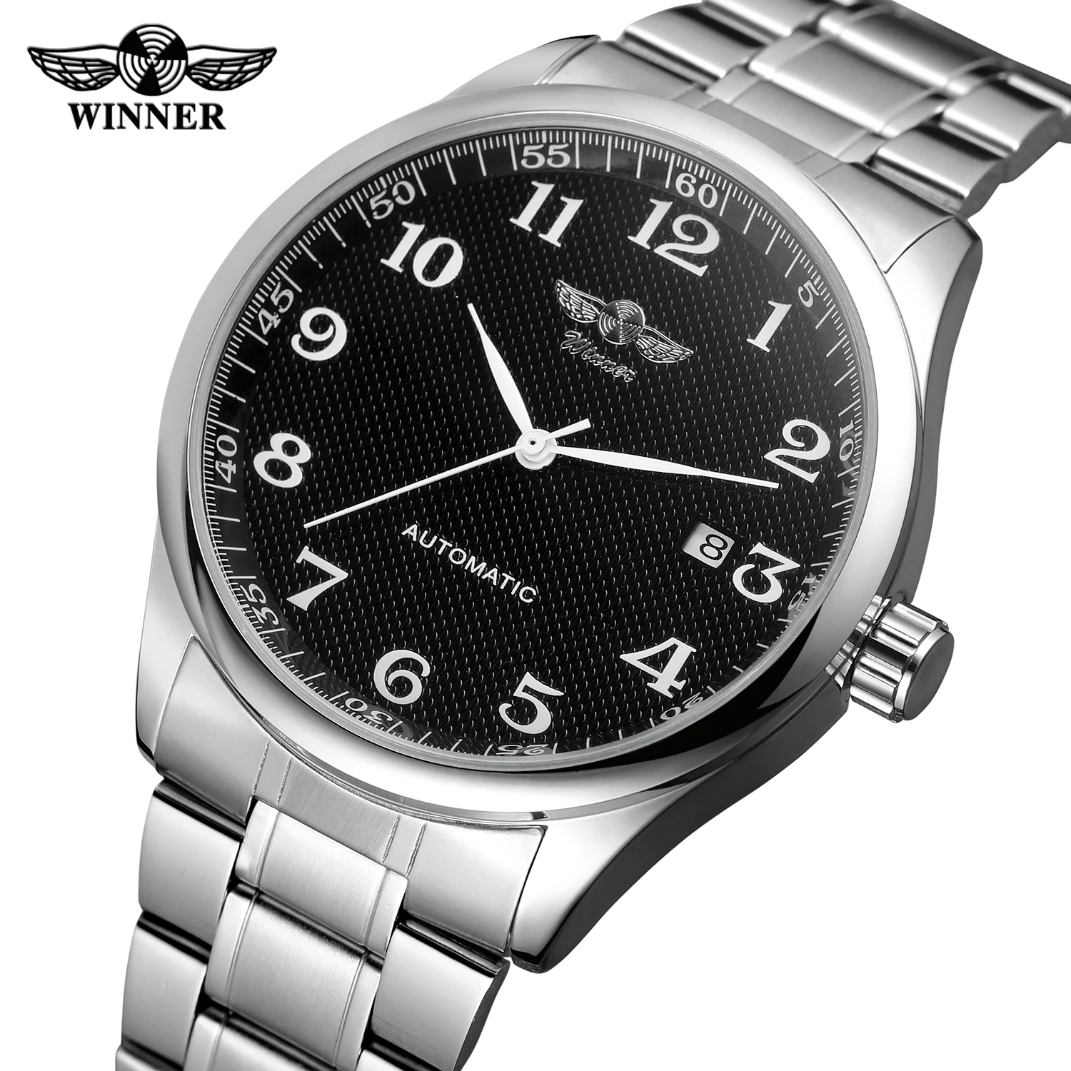 T-WINNER-WATCH-g-full-black-surface-with-silver-unique-pointer-and ...