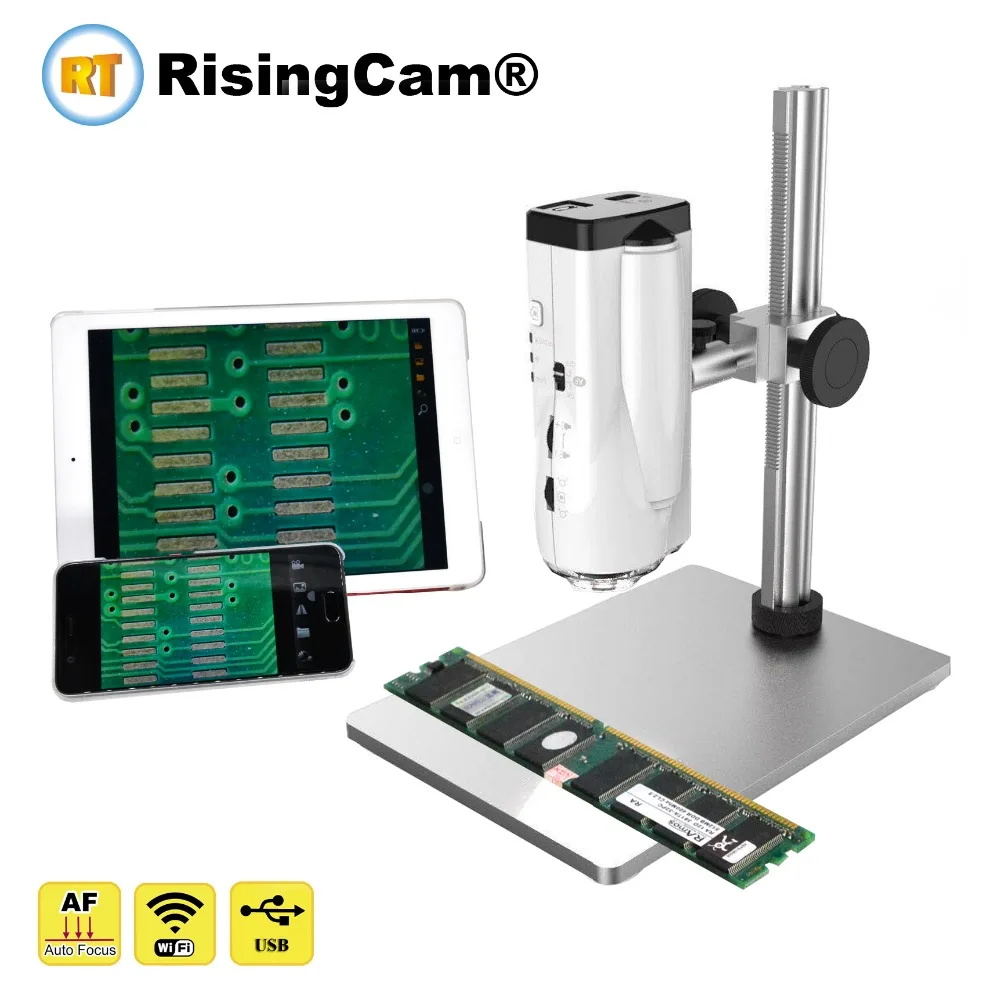 Auto Focus Wifi Usb Digital Microscope 350x 4 Led 2mp Hd Cmos Sensor ...