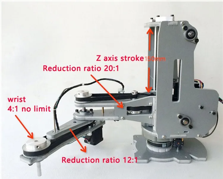 Four Axis Robot Arm 4 Dof Mechamincal Manipulator Clamp Teaching ...