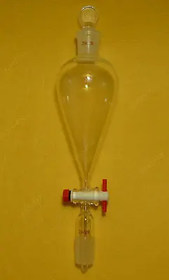 200ml,24/29, 유리 Pyriform 분리 깔때기, 배 모양, PTFE 마개, 실험기구|플라스크| - AliExpress