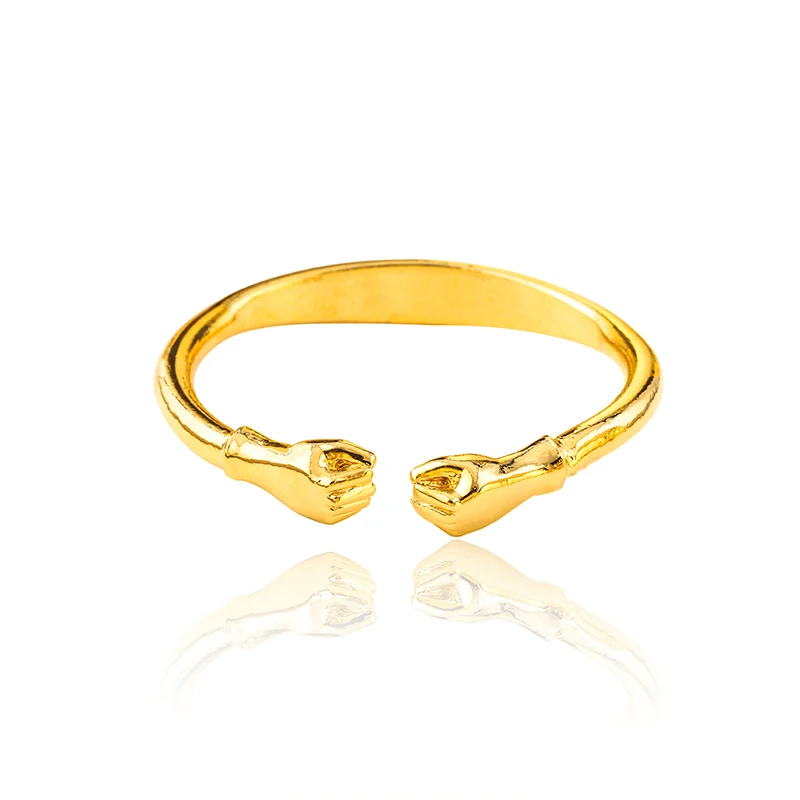 Ethlyn Fist bangles for men jewelry Gold Color Opening embossing gold ...