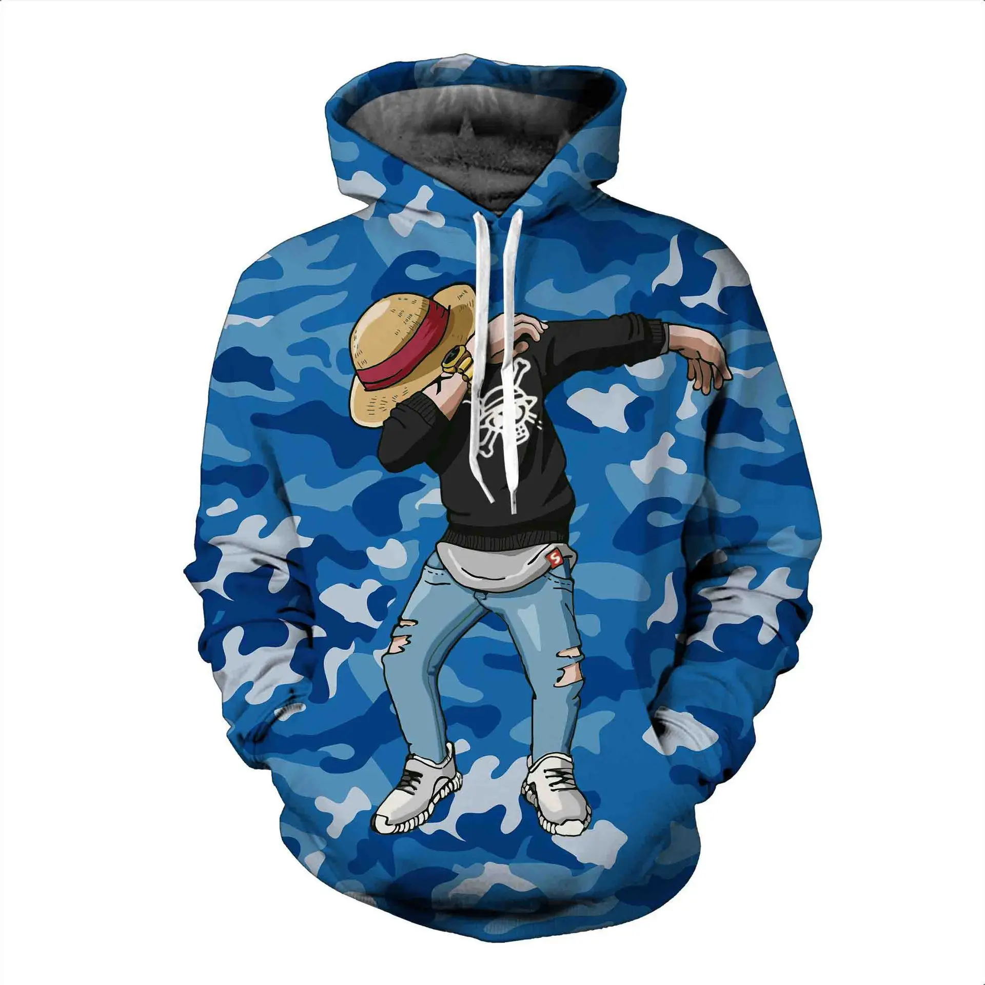 Anime One Piece Ace Sabo 3D Hoodie - AllCosplay.com