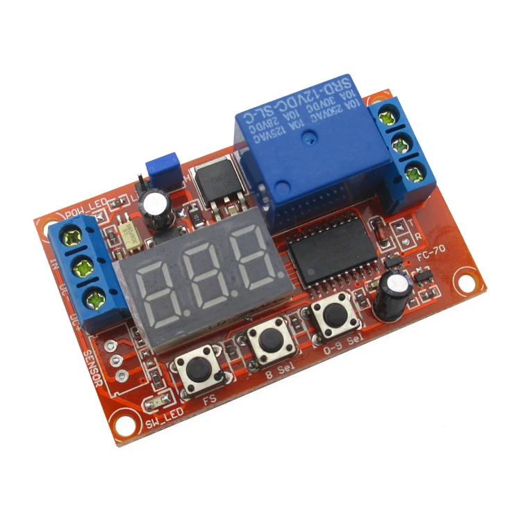 Digital adjustable delay relay module cycle / level triggered multi ...