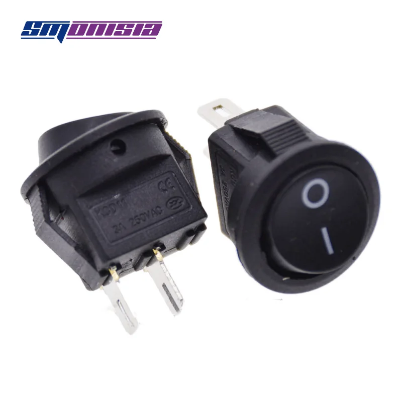 100pcs-Ship-Type-Small-Round-Switch-2-Feet-2-Flies-3A250V-Open-Hole ...