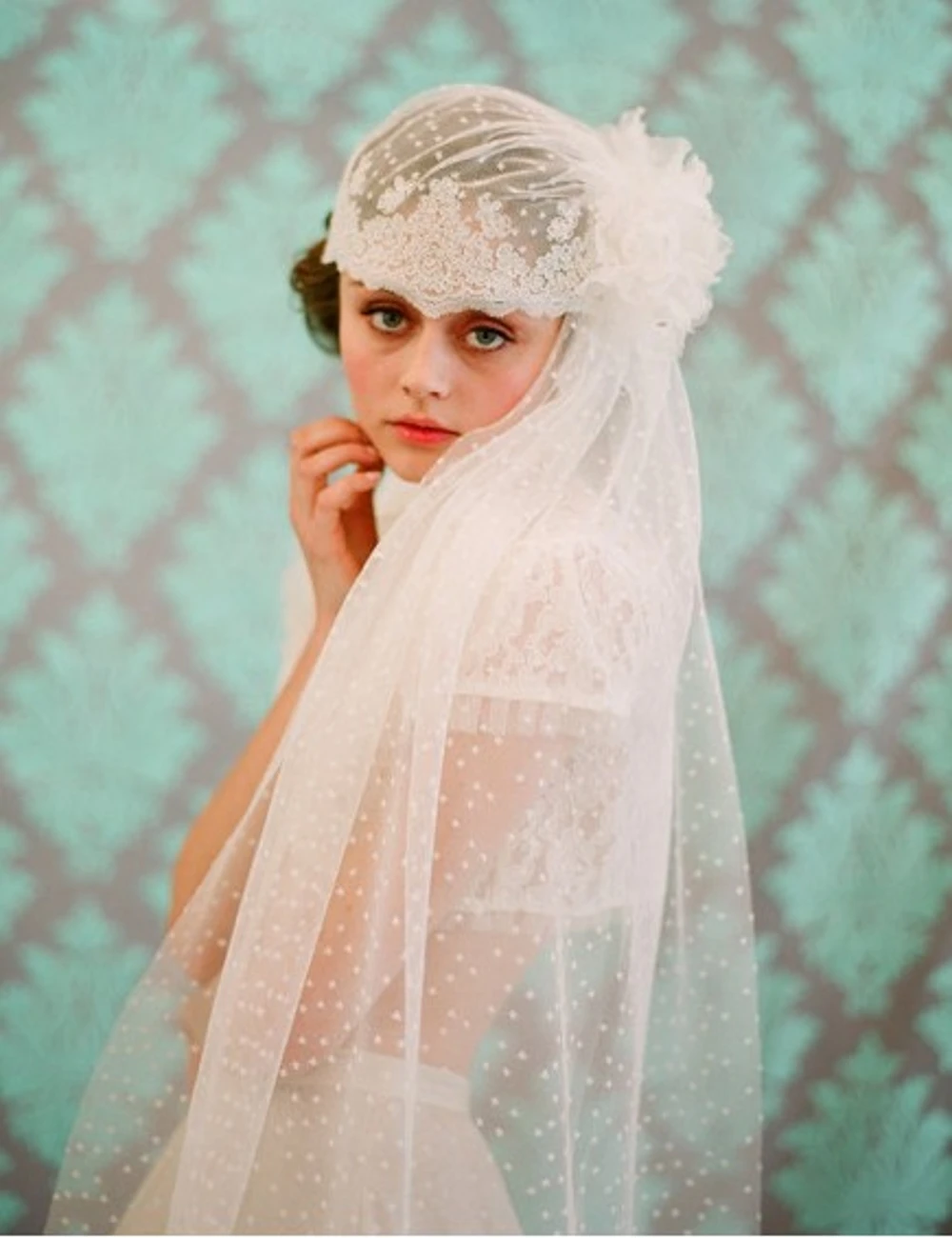 Cap Wedding Veils High Quality Head Dot Tulle Bridal Veil Custom ...